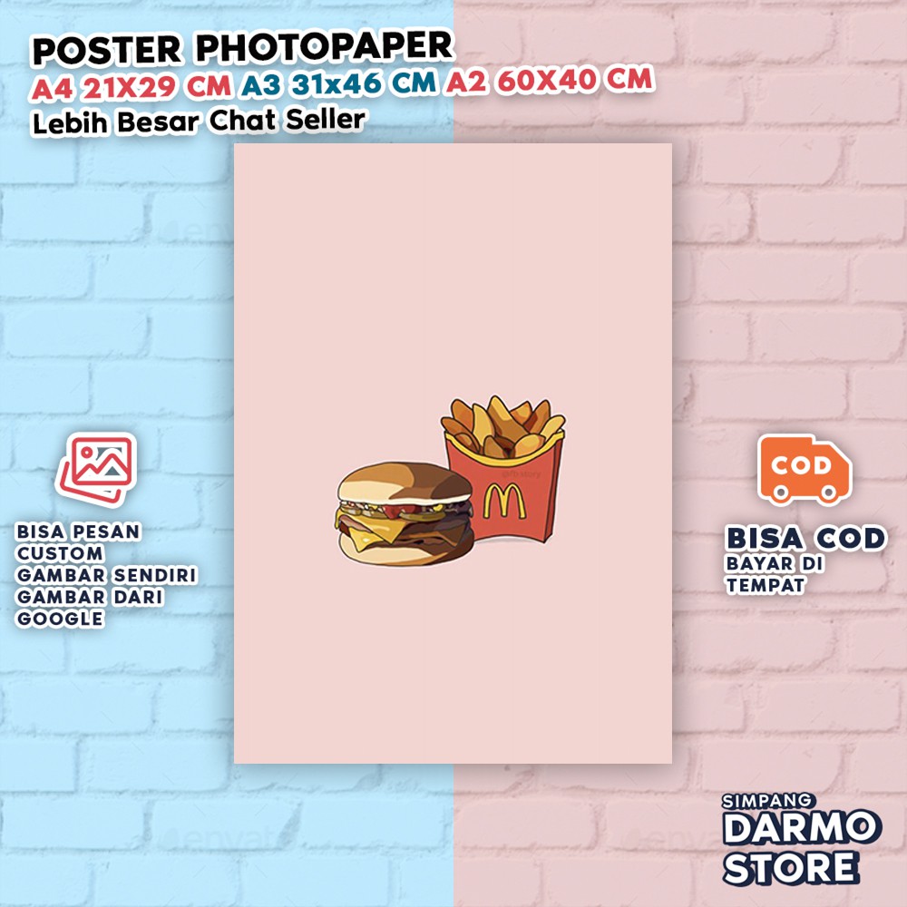 HIASAN DINDING Mcdonald Poster Vintage Retro And Latest Version Colabs ...