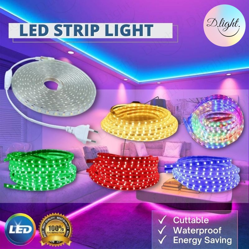 [Set Deal]120LED/M WEATHERPROOF LED STRIP LIGHT RGB LAMPU HIASAN DECO ...
