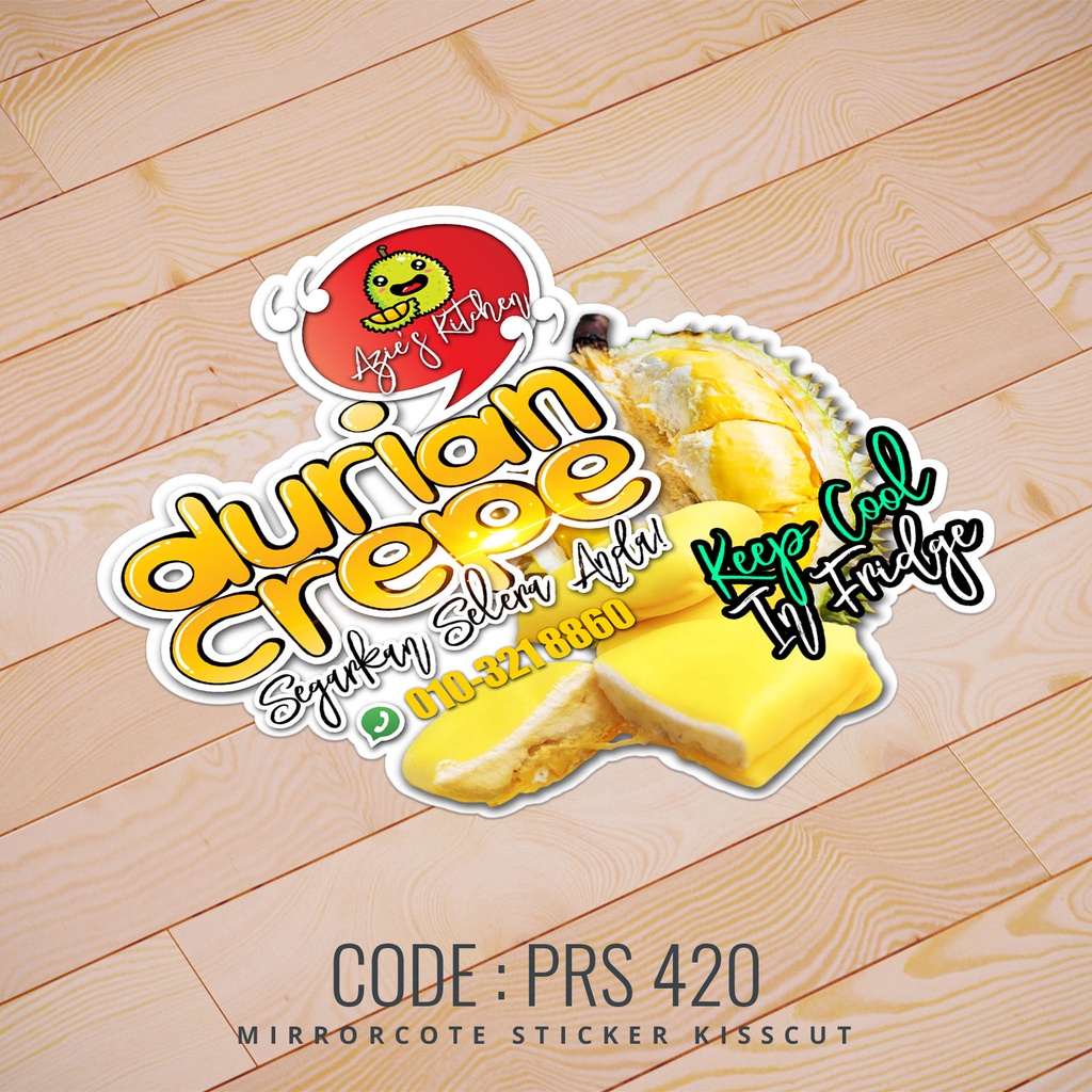 STICKER STIKER DURIAN CREPE | Shopee Malaysia
