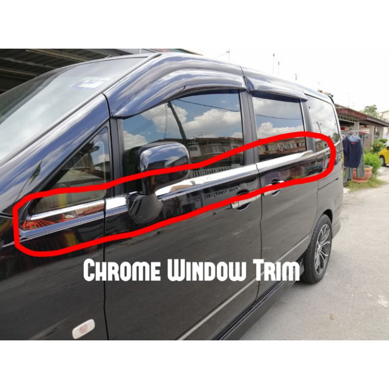 ‼️Ready Stock‼️ 2001-2012 Nissan Serena C24 SR/QR Chrome Window Trim ...