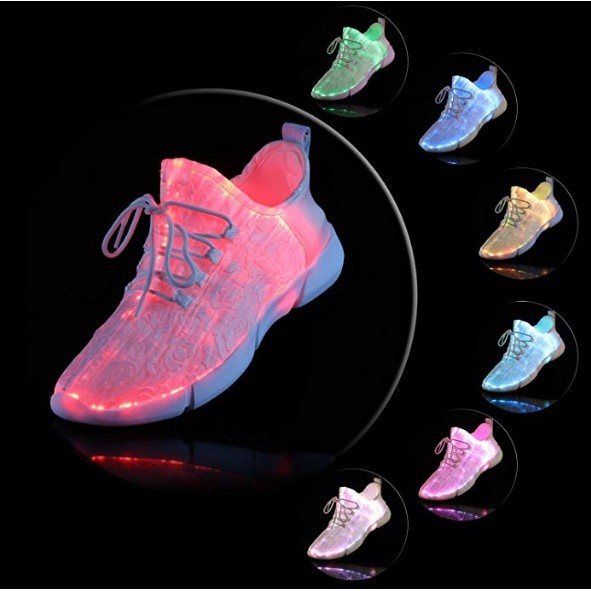 Fiber Optic LED Shoes USB Charging Light Up Shoes Dancing Sneakers for ...