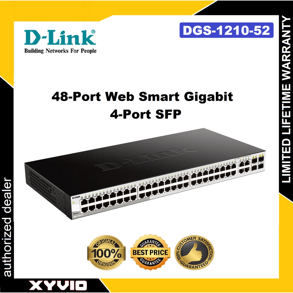 D-LINK DGS-1210-52 / DGS-1210-52MP / DGS-1210-52MPP 52-Port Gigabit ...