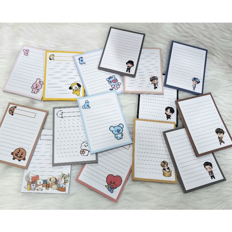 BTS BT21 Tiny Tan Notepad/ Memo Pad/ Souvenir (30 sheets) | Shopee Malaysia