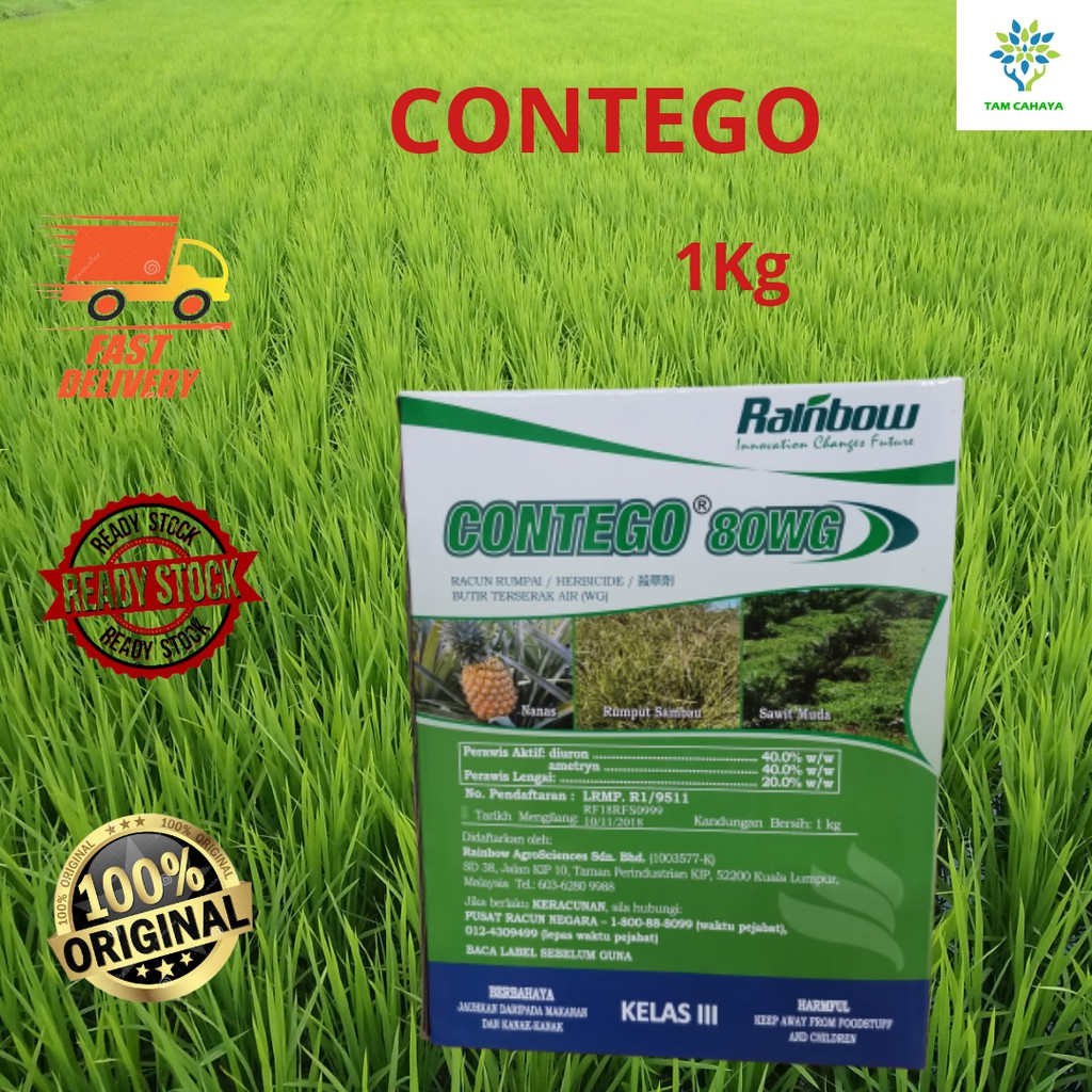 1Kg CONTEGO 80WG Diuron 40% Ametryn 40% Racun Rumput Rumpai Sambau ...