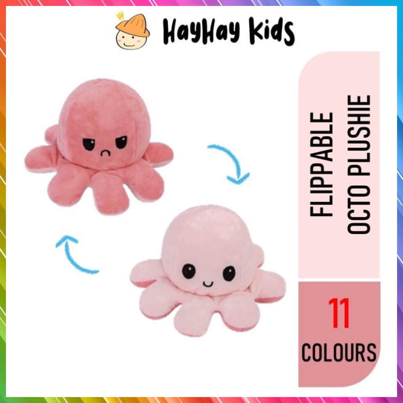 Flip Octopus Doll TIKTOK Reversible Octopus Plushie Stuffed Toys 翻转章鱼 ...