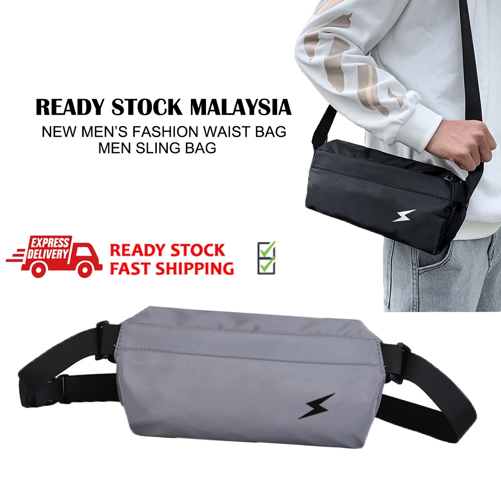 Beg Lelaki Beg Sandang Two Ways Waist Bag Crossbody Bag Waterproof Men ...
