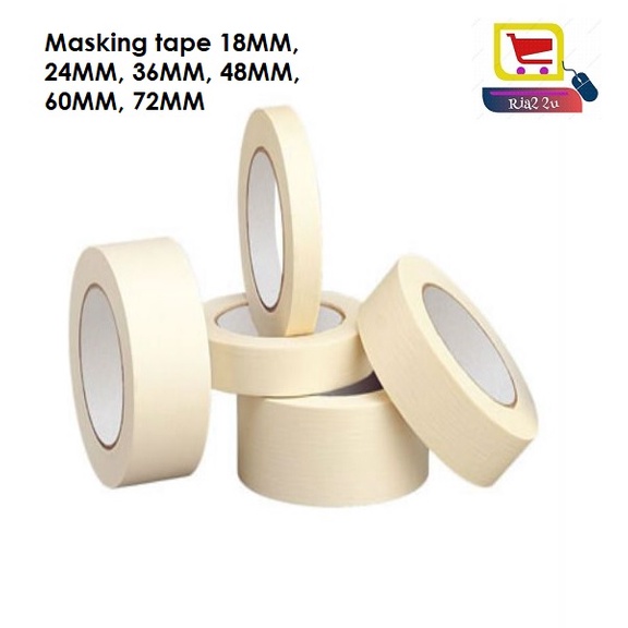 Masking Tape 12 / 18 / 24 / 36 / 48 /60 / 72mm x 15Y (Made In Malaysia ...