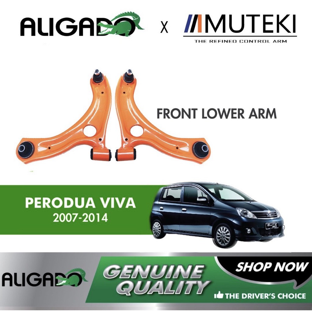 MUTEKI FRONT LOWER ARM FOR PERODUA VIVA (2007 - 2014) | Shopee Malaysia