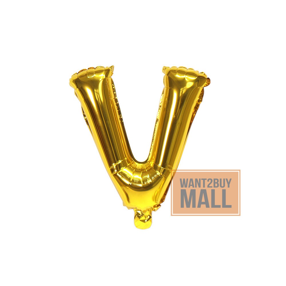 🇲🇾 🏆 16 Inch A-Z 0-9 Alphabet Letters Number Foil Gold Color Party ...