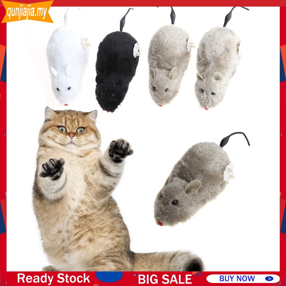 Winding Mechanism Mouse Toy for Cat Dog Pet Tri Playing Plush Motion ...