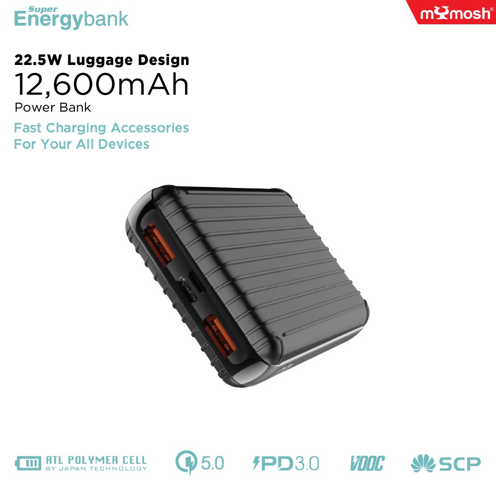 Mymosh QC 5.0/PD 3.0 Type-C Ultra Small Super Power Bank With LCD (22 ...