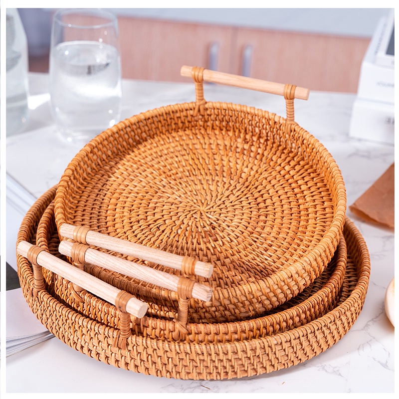 Rattan Tray Woven Rattan Tray Kitchen Tray | Shopee Malaysia