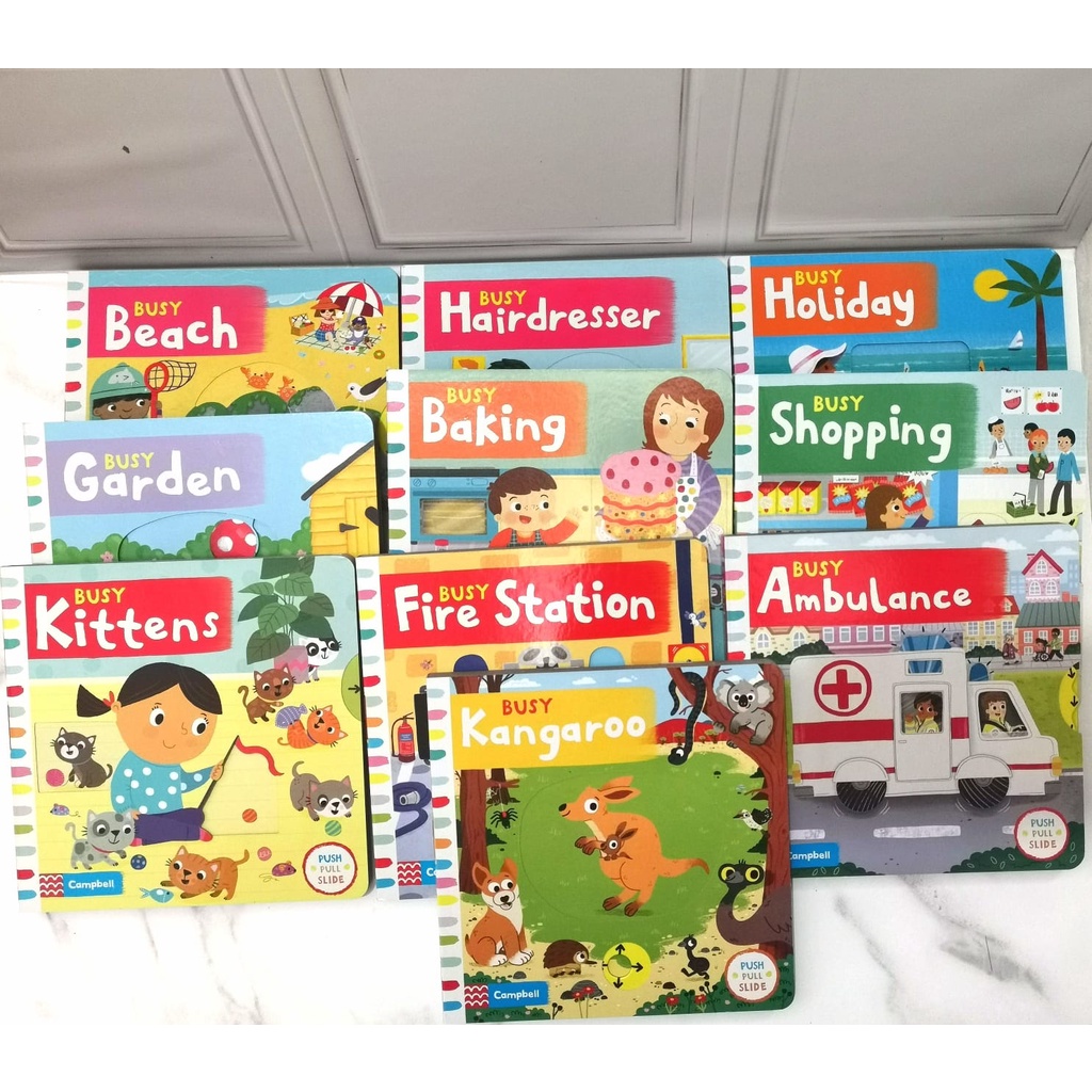 Campbell Push Pull Slide Board Book Busy Book // English Push Pull ...