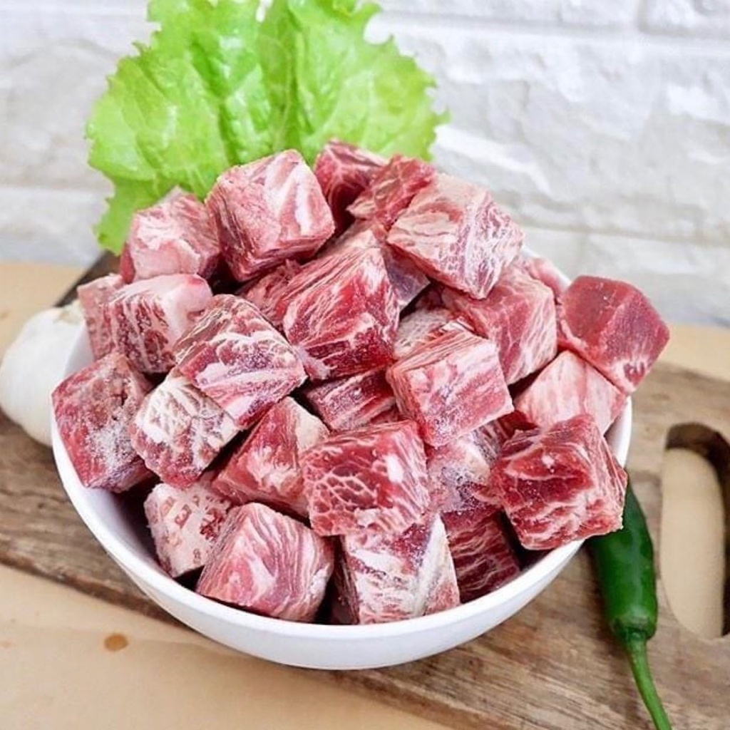 2'2" Premium Halal Beef Meat Cube (Boneless) 250g-1Kg± Australia New ...