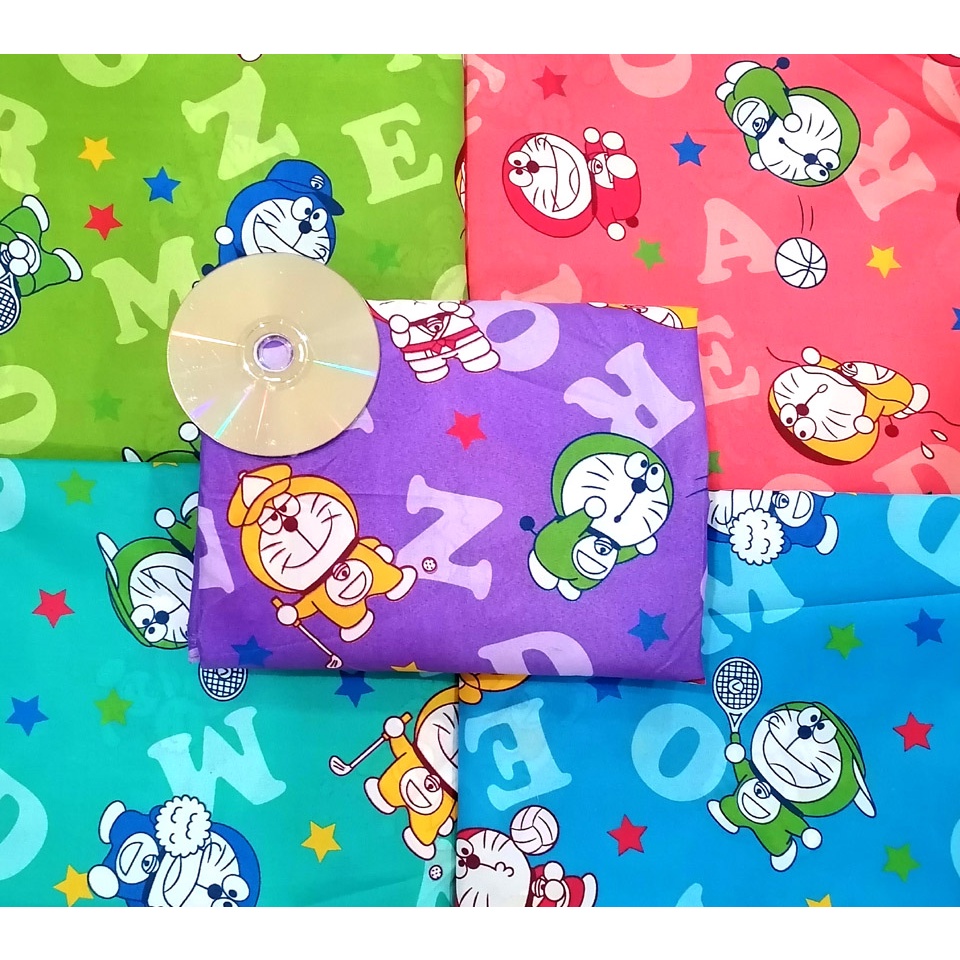 1/2 yards DORAEMON COLORFUL RAINBOW SPORTS Cotton Blend Fabric CARTOON ...
