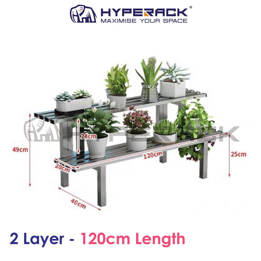 HYPERACK ™️ [Ready Stock] Rak Bunga Bertingkat Flower Rack Stainless ...