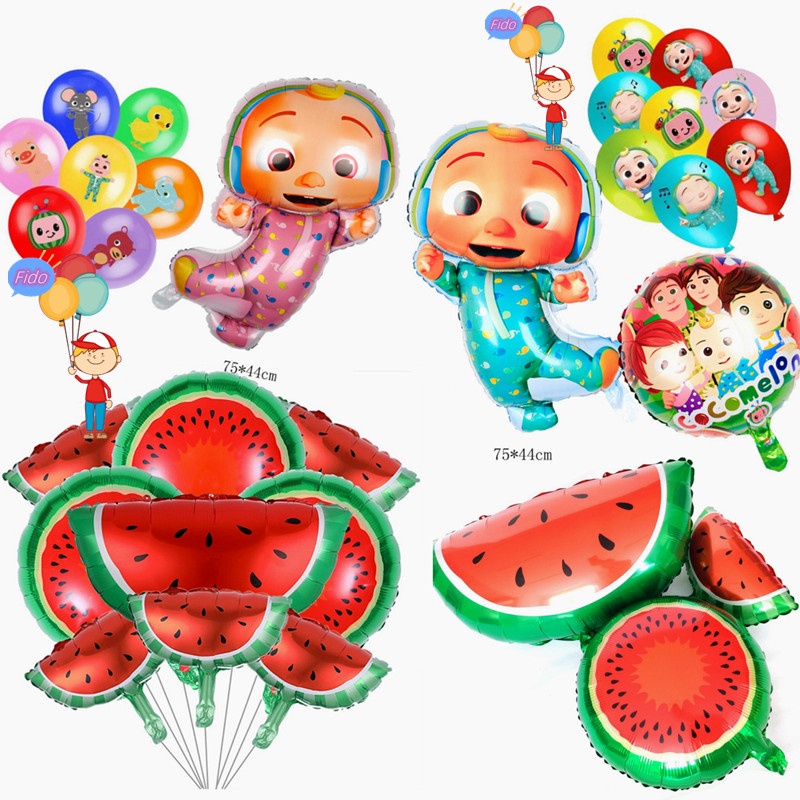Cocomelon Theme Cartoon Aluminum film Watermelon Balloon JOJO 7 Types ...