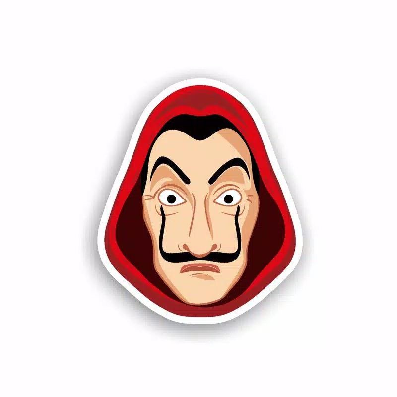 Money Heist Dali Sticker Mask Free Fire Sticker Money Heist Dali Mask ...
