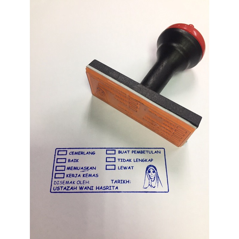 (Cop Getah) Cop Ulasan Guru Teacher Stamp Customise | Shopee Malaysia