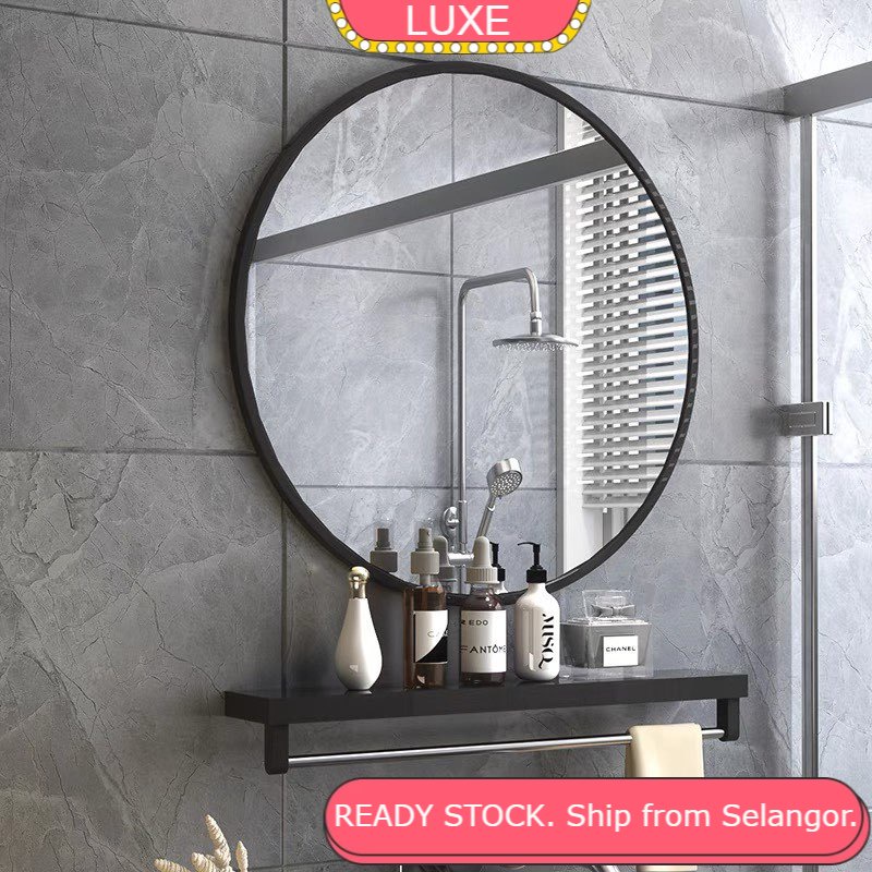 LUXE Aluminium Mirror Wall Mirror Vanity Mirror Bathroom Mirror Kaca ...