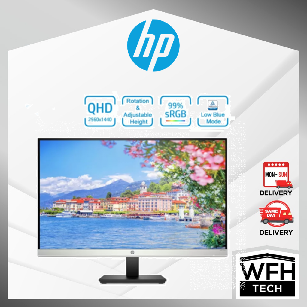 HP 27MQ 2K Monitor - 27.0Inch / 5ms / 75Hz / QHD 2560x1440 / IPS Panel ...