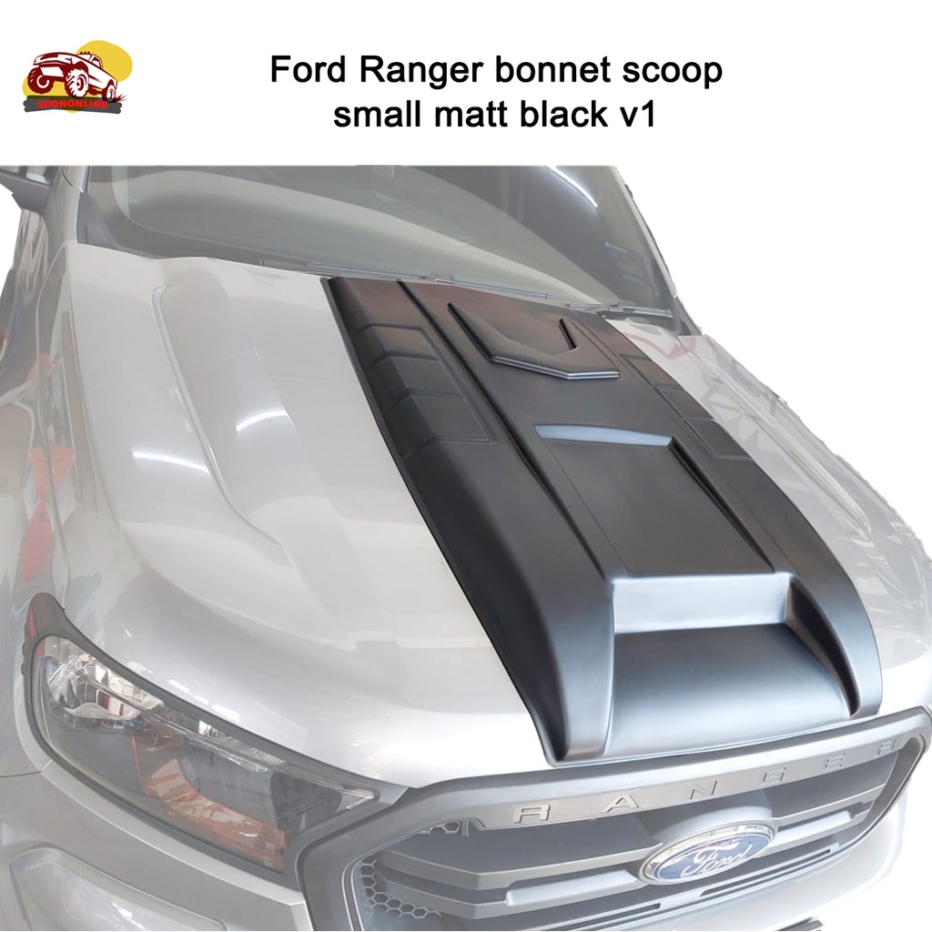 Ford Ranger T7 T8 v1 bonnet scoop small matt black v1 | Shopee Malaysia