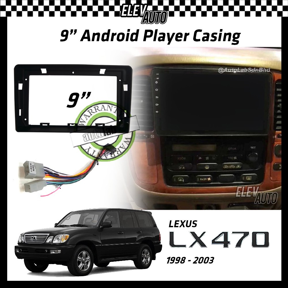 Lexus LX-470 LX470 LX 470 1998-2003 Android Player Casing 9" with ...