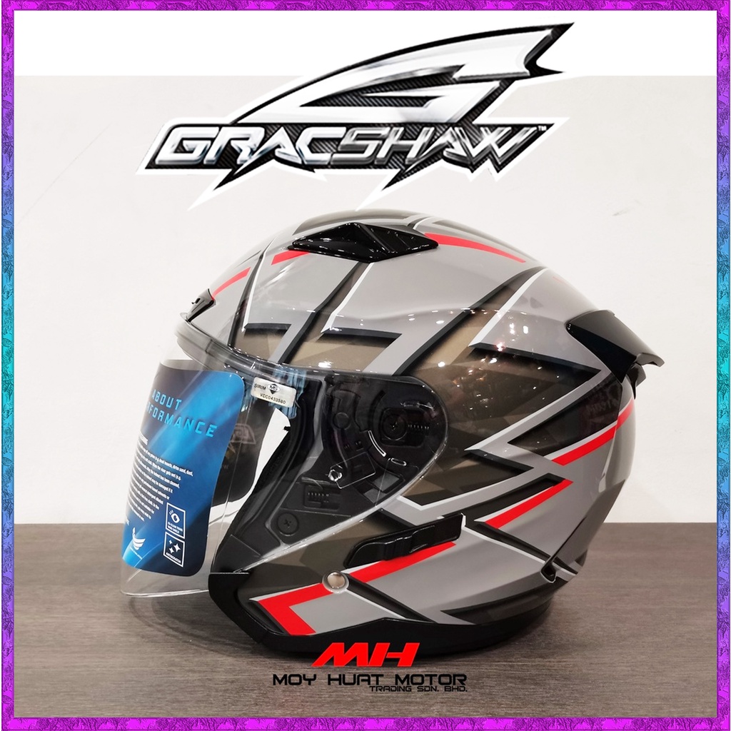 100% Original Gracshaw Double Visor Helmet GENNEX G535 Helmet with ...