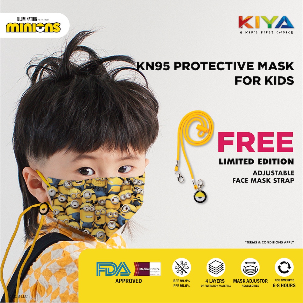 Limited-Edition Minions KN95 Kid Mask 4ply (Yellow) | Shopee Malaysia
