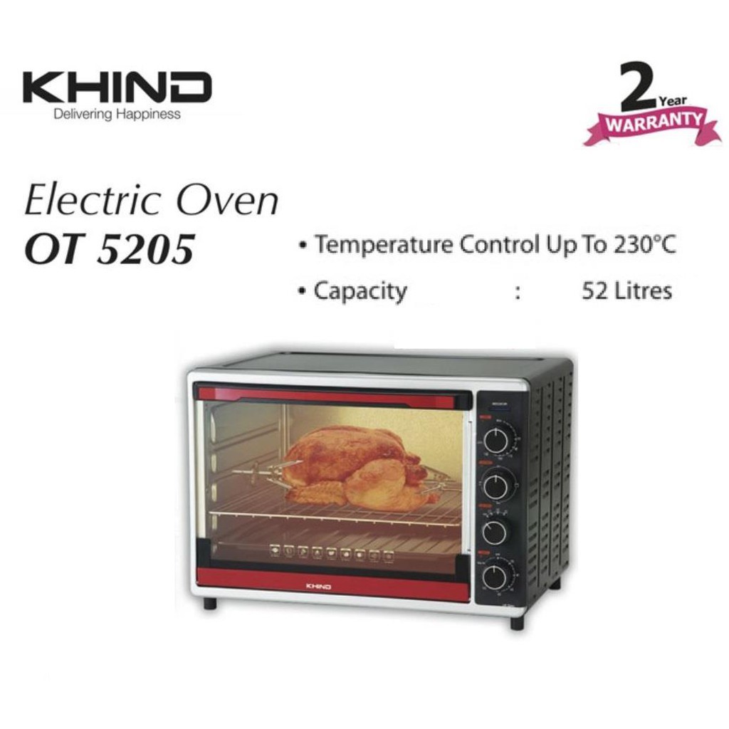 MCO delivery New Khind Electric Oven 52L OT5205 ( for up to 3kg chicken ...
