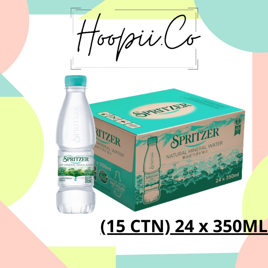 Spritzer Natural Mineral Water 24 x 350ml -- 15 Cartons | Shopee Malaysia