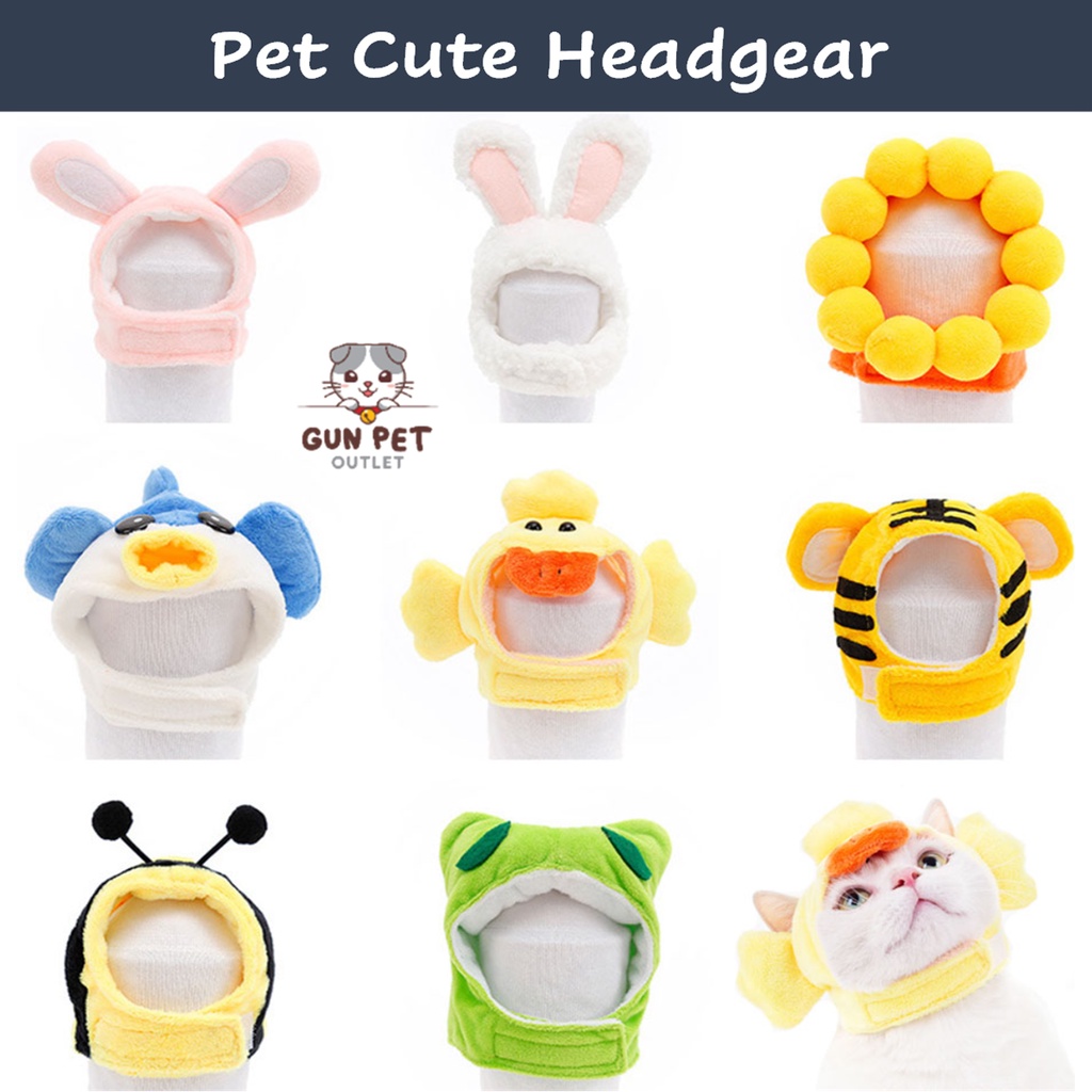 GUN PET Cat Bunny Rabbit Ears Hat Cap Pet kucing topi Costumes For Cat ...