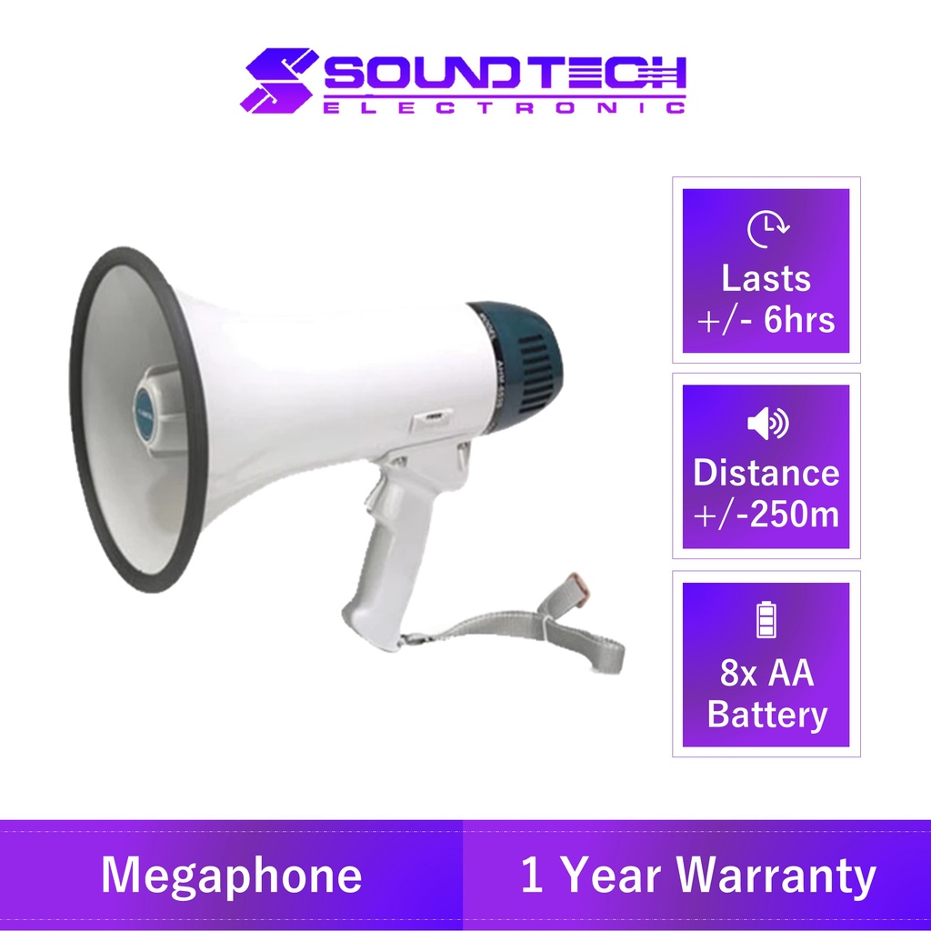 Soundteoh Megaphone Loud Hailer Speaker (15W) AHM-653S | Shopee Malaysia
