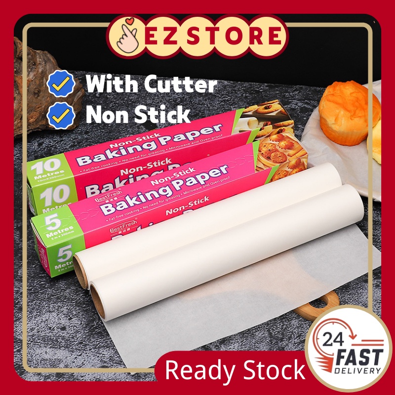Parchment Paper Baking Paper roll with Cutter Non Stick Baking Sheet ...