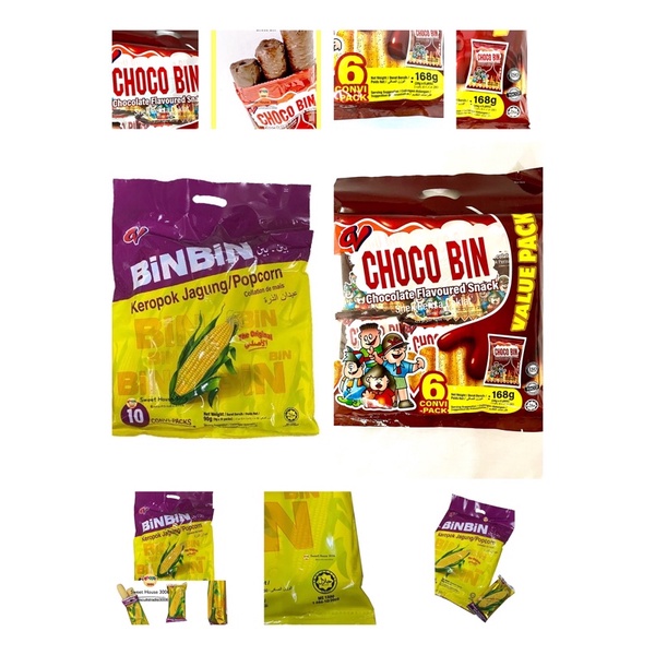 CV BinBin Corn Snack 9g x 6-10pkt Convi Pack Keropok Zaman Kanak Kanak ...