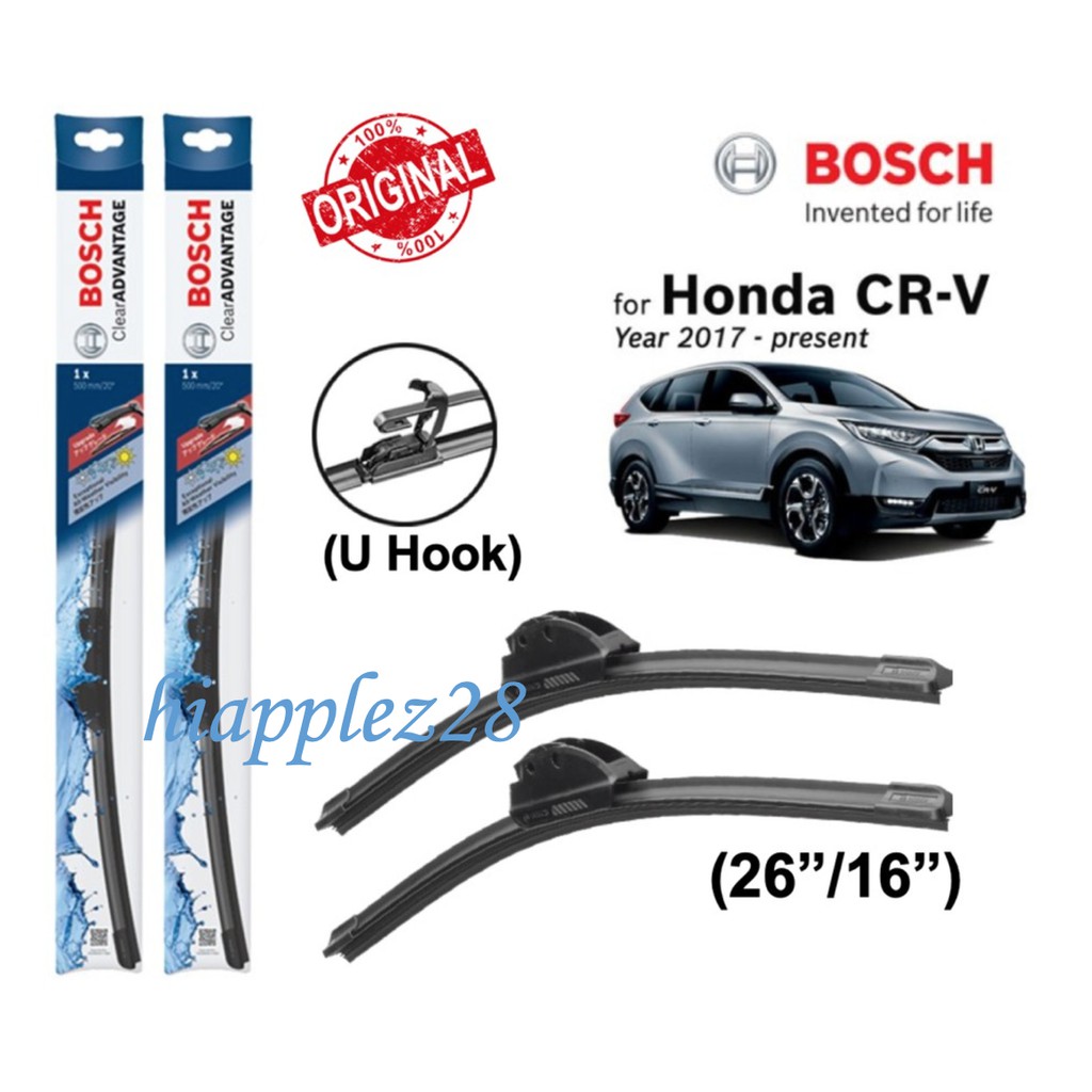 26"+16" BOSCH Clear Advantage U Hook WIPER SET (ORIGINAL) 3397016595 3397016587 Prius Tucson ...