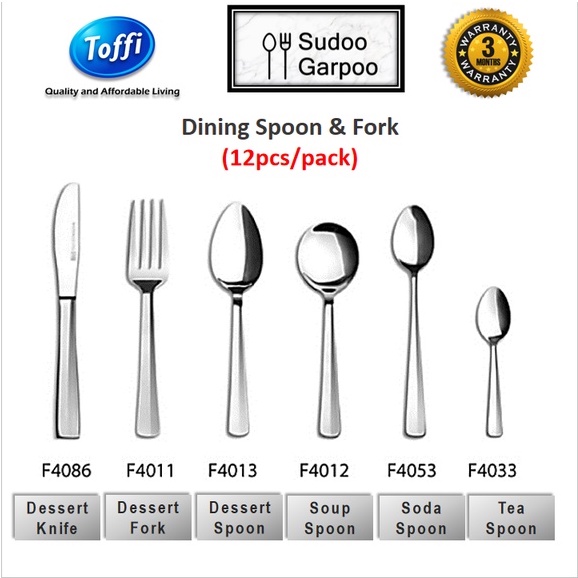 Toffi Set Kutleri Besi Keluli Tahan Karat Stainless Steel Cutlery ...