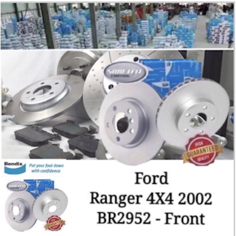 Original* Bendix Swiftfit BR2952 Front Disc Rotor - Ford Ranger 4X4 2002 (1pcs) | Shopee Malaysia