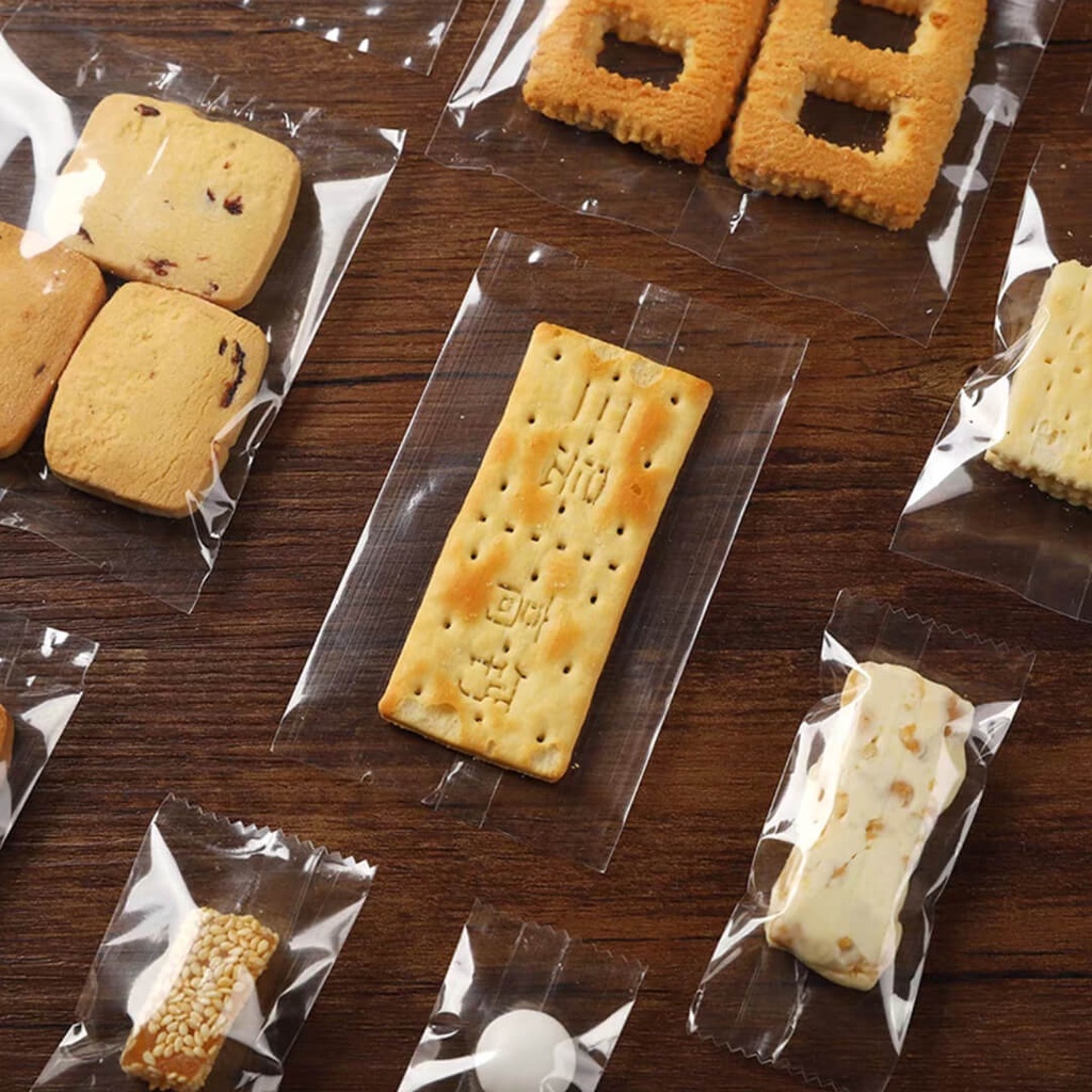 SHIOK Small Transparent PE Heat Seal Biscuit Packaging Bag (100pcs) For ...
