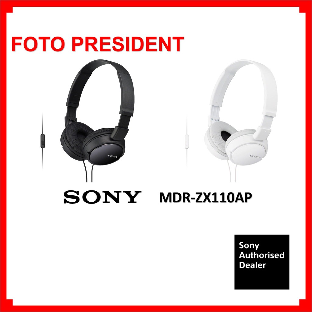 Sony MDR-ZX110 / ZX110AP / ZX110NC Noice Cancelling Headphones | Shopee ...