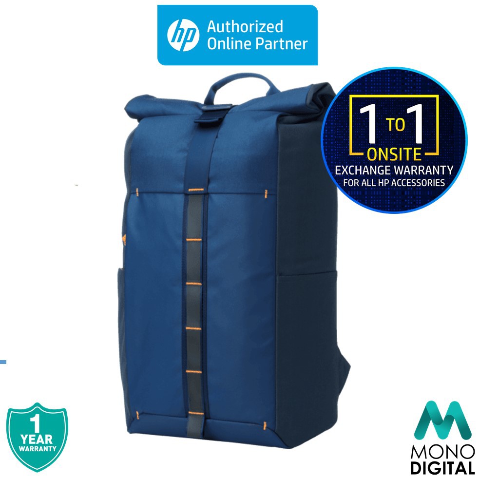 HP Backpack Pavilion Rolltop Laptop Gaming - Grey/Blue (15.6") | Shopee ...