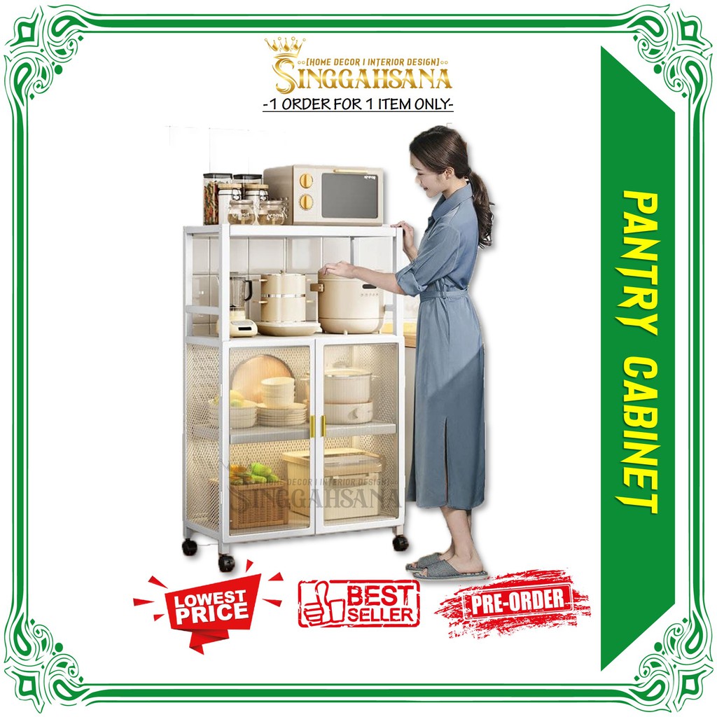 Pantry Storage Cabinet Pantry Rack Almari Pantri Viral Terkini Pantry ...