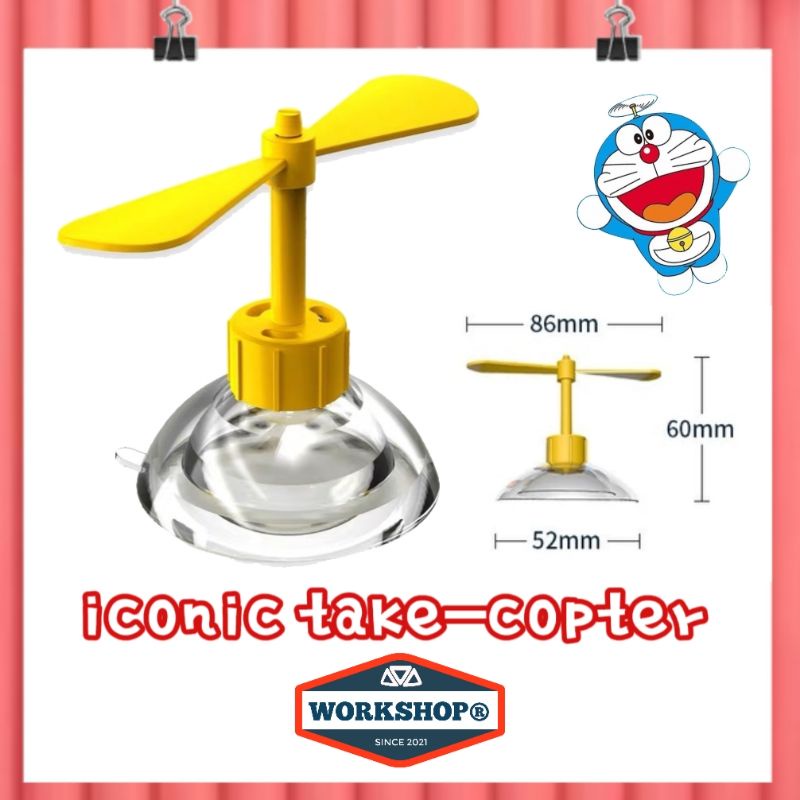 Take-copter Bike Motorcycle Helmet Fan Decoration Cute Suction Cup ...