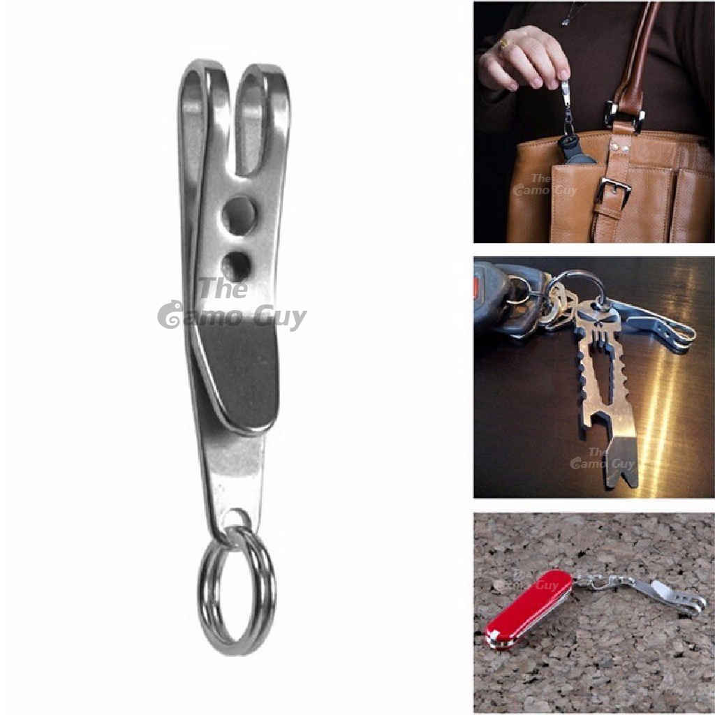 Stainless Steel EDC Deep Pocket Carry Key Dump Multitool Flashlight ...