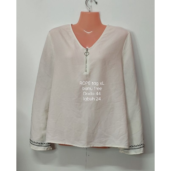 preloved blouse putih | Shopee Malaysia