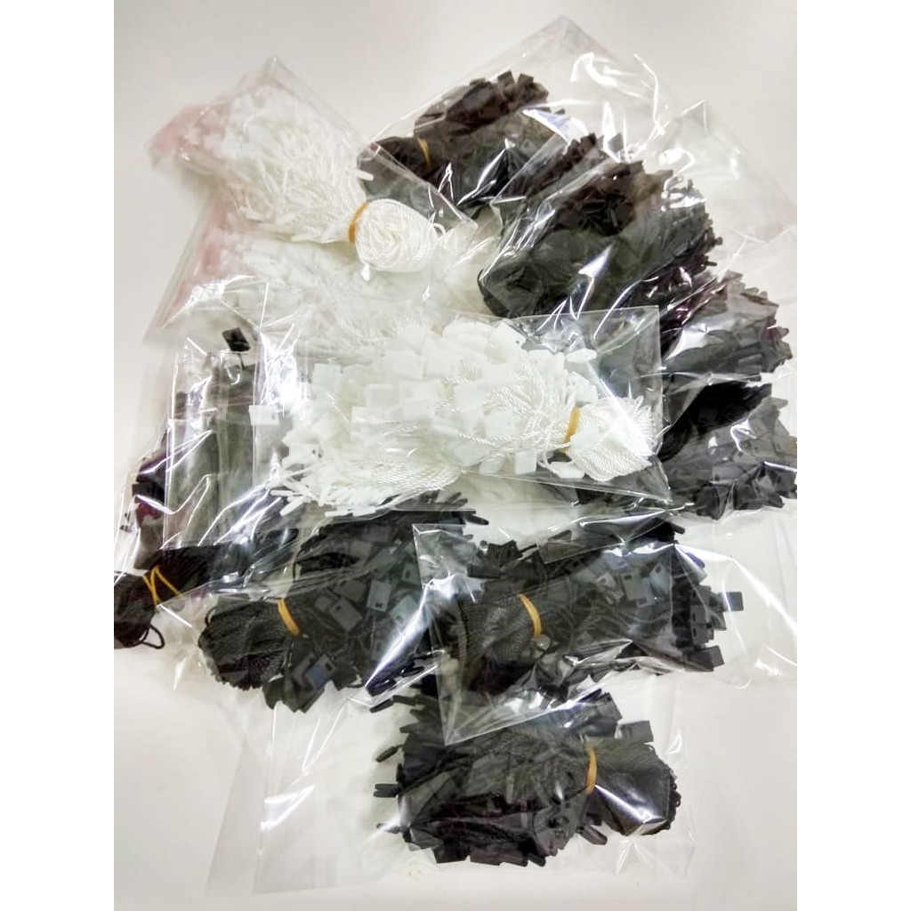 [READY STOK] TALI LABEL BAJU, TALI HANGTAG, GARMENT STRING (100 PCS ...