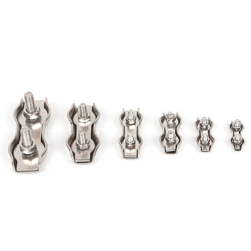 304 stainless steel rope clamp cable clamp steel wire rope double-head ...