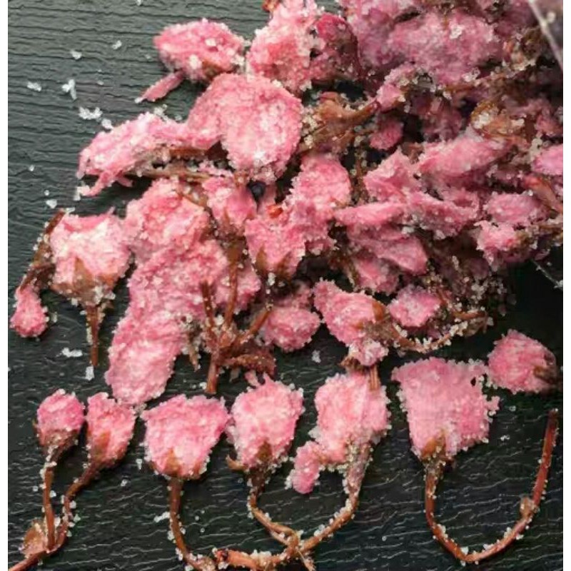 🌸 Japan Sakura Cherry Blossom flower 1kg 日本樱花 樱花瓣 盐渍樱花 水信玄饼 Salted ...