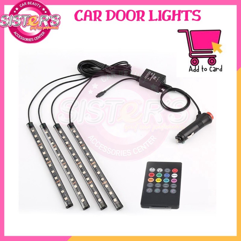 Wireless Remote Control Car RGB LED Neon Interior Light Strip ...