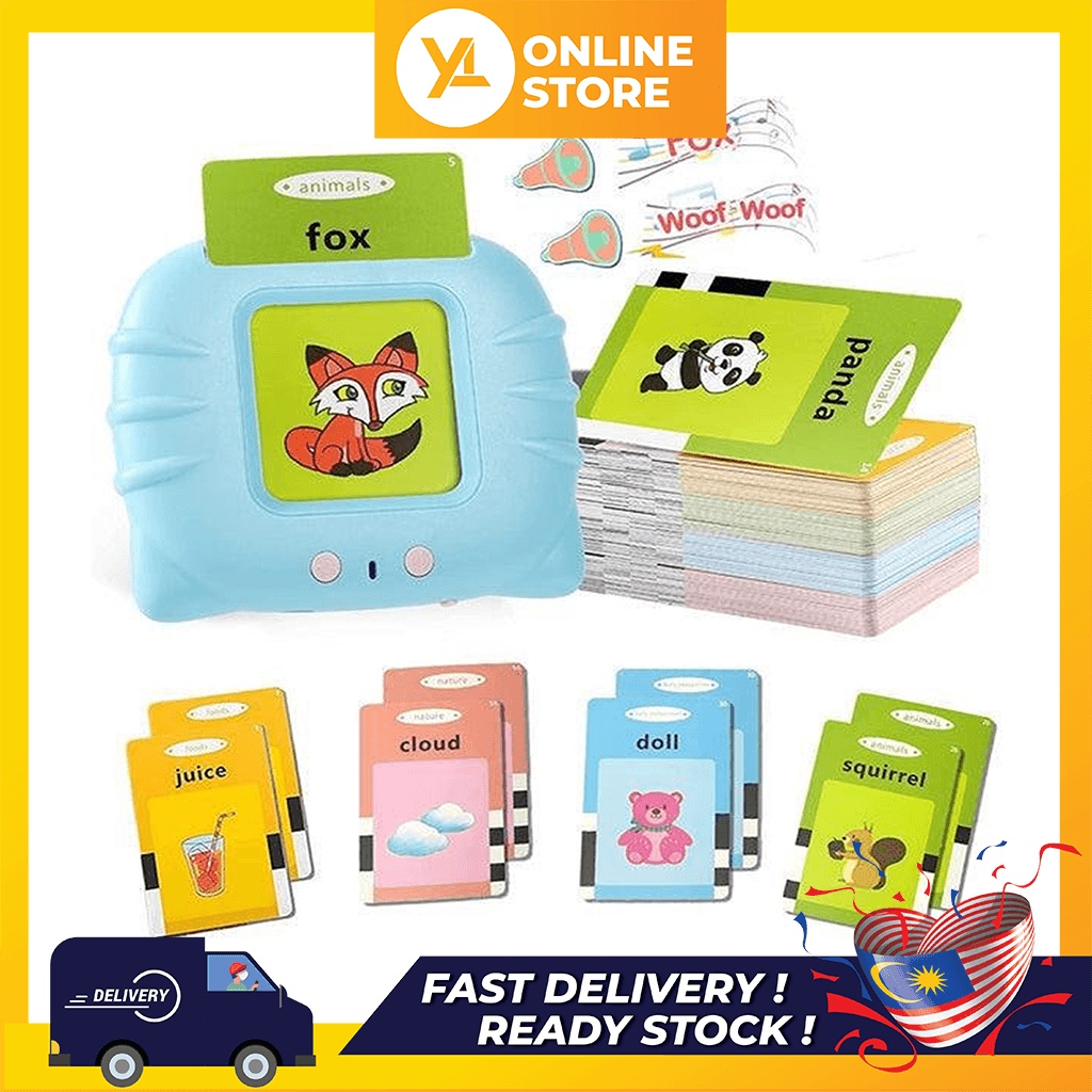 224/510 PICTURES FLASH CARDS READER EARLY EDUCATION LEARNING MACHINE ...